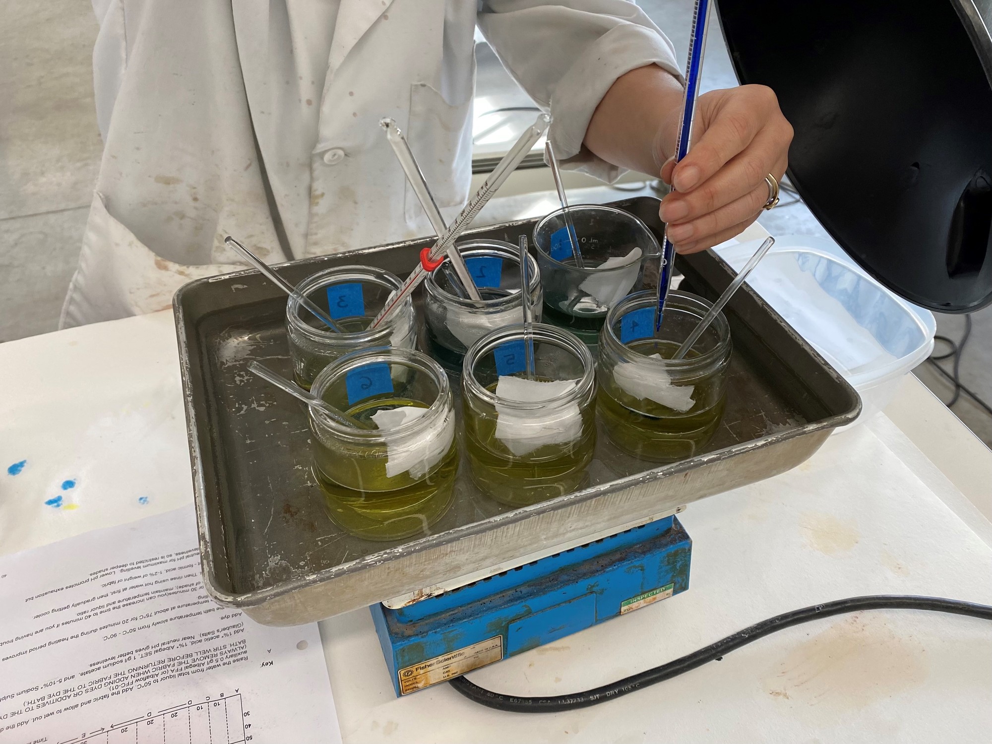 Inside the Conservation Lab: Dyeing silk for reproduction lampshades ...